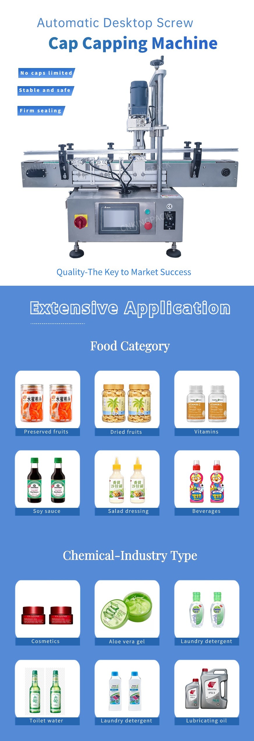 Automatic desktop screw cap capping machine-ZHENGZHOU KING PACK LONG ...